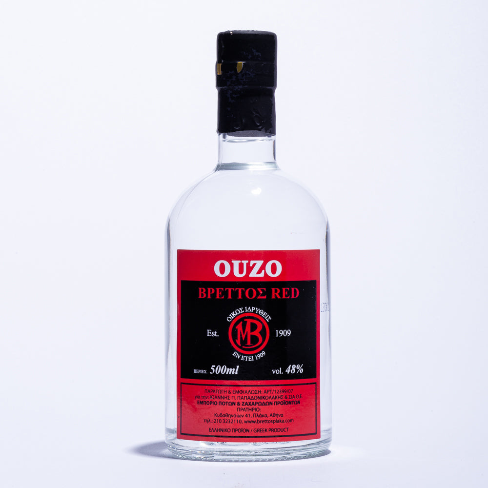 Ouzo Brettos Red Label – Brettos Plaka